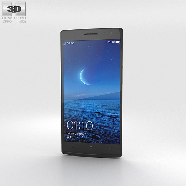 Oppo Find 7 White 3D model - Download Phones on 3DModels.org