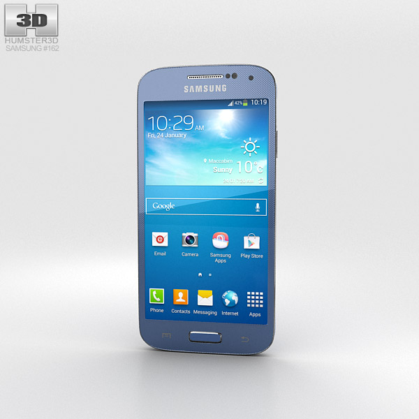 Samsung Galaxy S4 Mini Blue 3D model - Download Phones on 3DModels.org