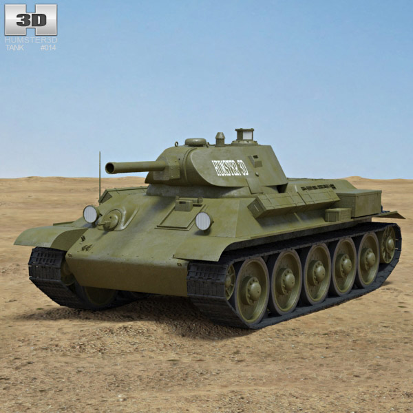T-34 3D model - Download Tank on 3DModels.org