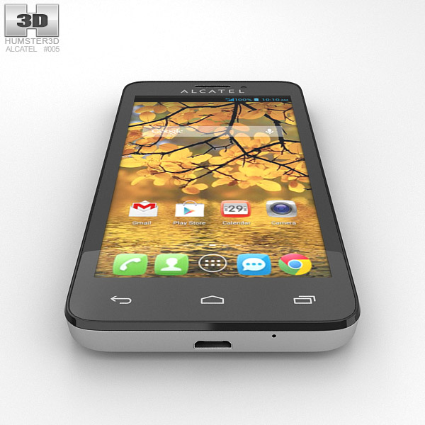 Alcatel One Touch Fierce Silver 3D model - Download Phones on 3DModels.org