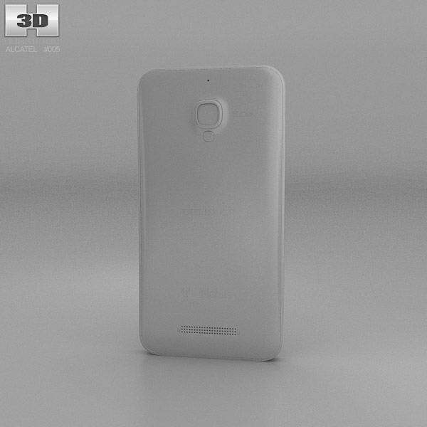 Alcatel One Touch Fierce Silver 3D model - Download Phones on 3DModels.org