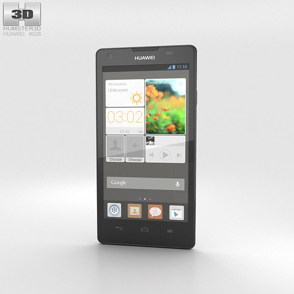 Huawei Ascend G700 White 3D model - Download Phones on 3DModels.org
