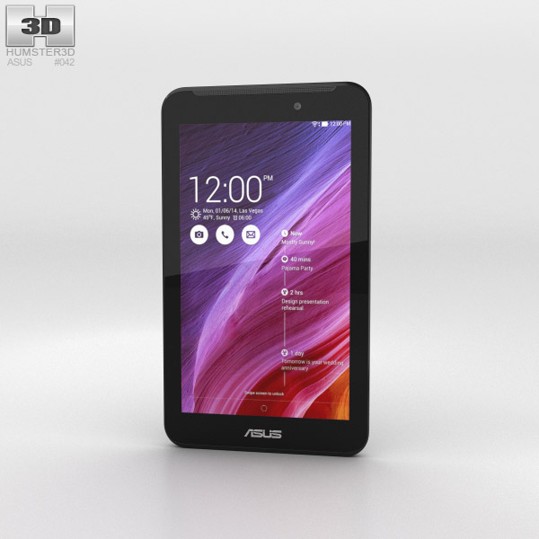 Asus Fonepad 7 (FE170CG) Black 3D model - Download Tablet on 3DModels.org