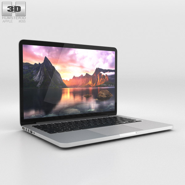 Apple MacBook Pro with Retina display 13 inch 3D model - Download ...