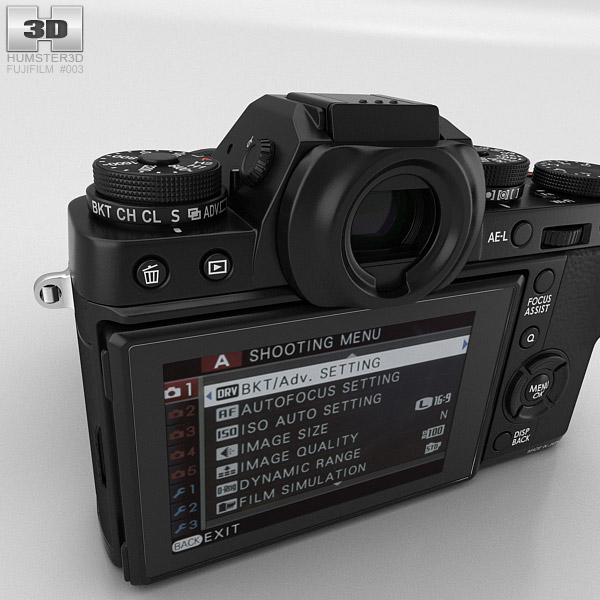 Fujifilm X-T1 Black 3D model - Download Photo camera on 3DModels.org