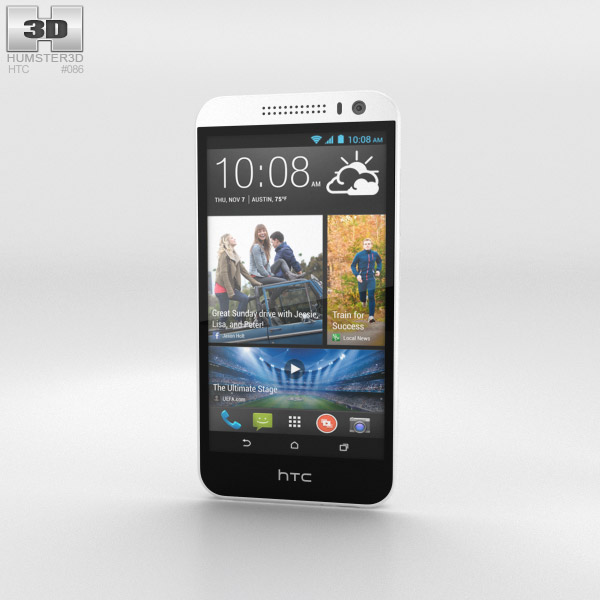 HTC Desire 616 White 3D model - Download Phones on 3DModels.org