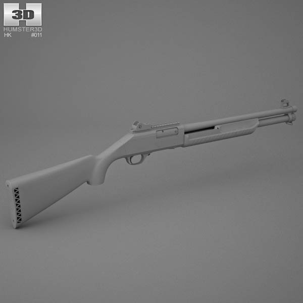 Heckler & Koch FABARM FP6 3D model - Download Shotgun on 3DModels.org