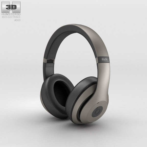 Beats by Dr. Dre Studio Over-Ear Headphones Titanium 3D model ...