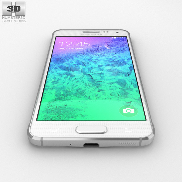Samsung Galaxy Alpha Dazzling White 3D model - Download Phones on ...