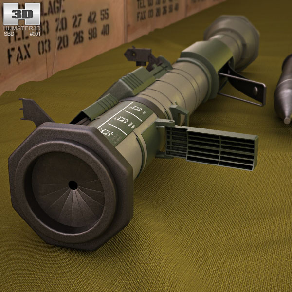 M136 AT4 3D model - Download Rocket Launcher on 3DModels.org