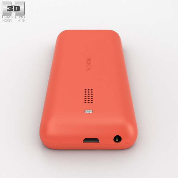 Nokia 130 Rojo Modelo 3D - Descargar Teléfonos on 3DModels.org