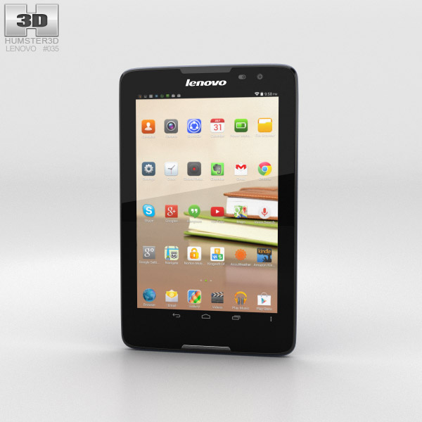 Lenovo Tab A8 Midnight Blue 3D model - Download Tablet on 3DModels.org