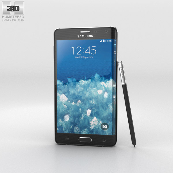 Samsung Galaxy Note Edge Charcoal Black 3D model - Download Phones on ...