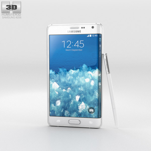 Samsung Galaxy Note Edge Frost White 3D model - Download Phones on ...