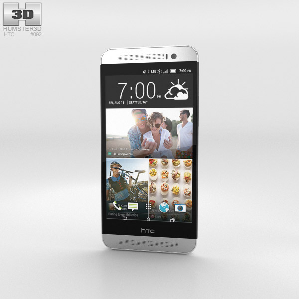 HTC One (E8) CDMA Polar White 3D model - Download Phones on 3DModels.org