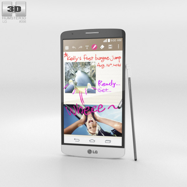 LG G3 Stylus White 3D model - Download Phones on 3DModels.org