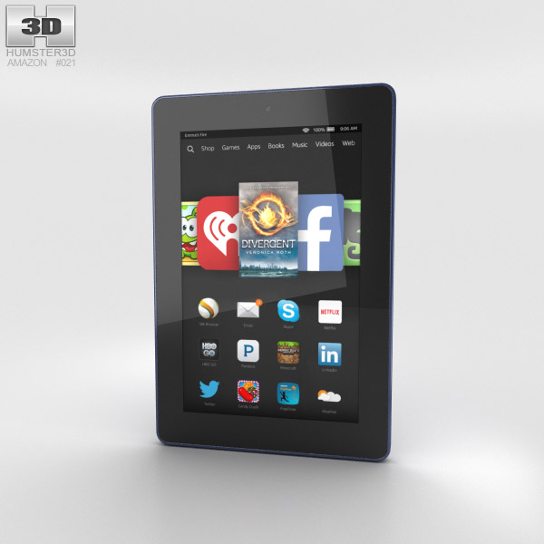 Amazon Fire HD 7 Cobalt 3D model - Download Tablet on 3DModels.org