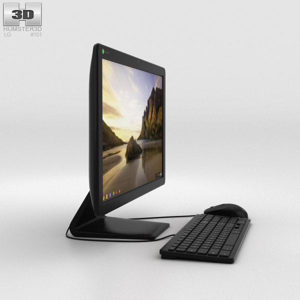 LG Chromebase Black 3D model - Download Desktop Computer on 3DModels.org