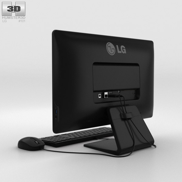 LG Chromebase Black 3D model - Download Desktop Computer on 3DModels.org