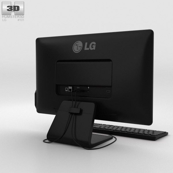 LG Chromebase Black 3D model - Download Desktop Computer on 3DModels.org