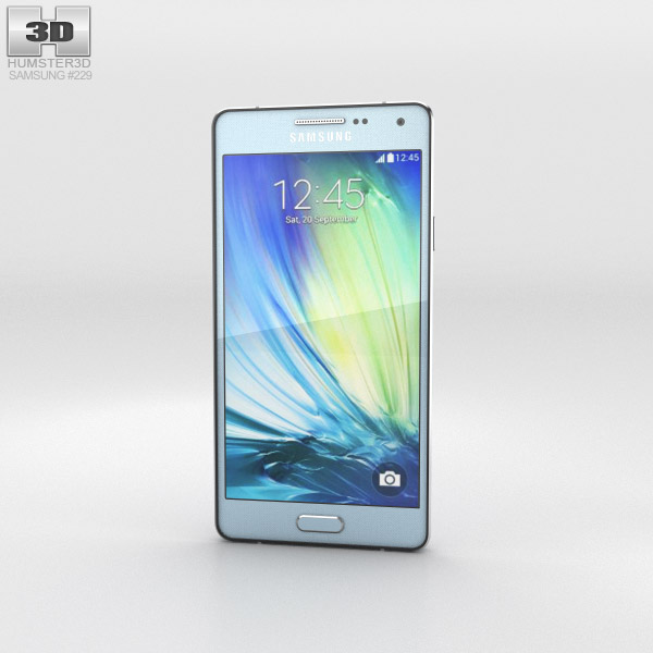 Samsung Galaxy A3 Light Blue 3D model - Download Phones on 3DModels.org