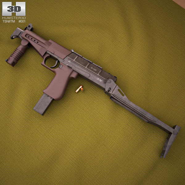 SR-2M Veresk 3D model - Download Submachine Gun on 3DModels.org