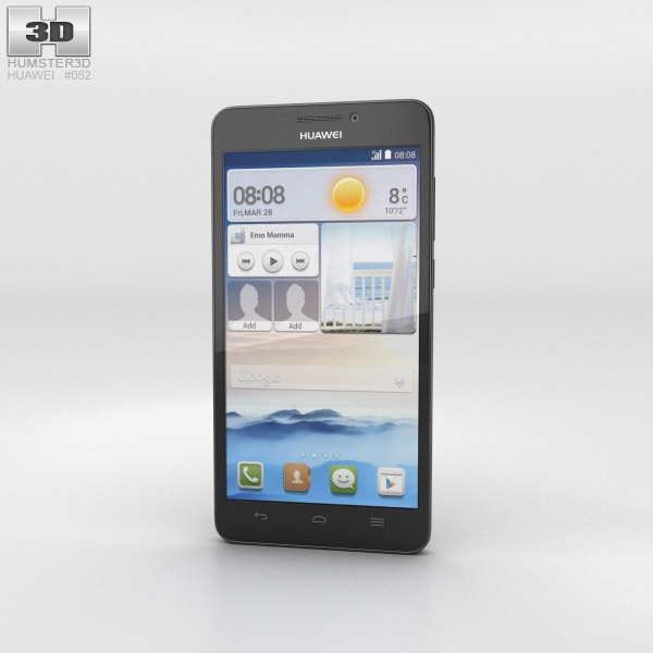 Huawei Ascend G630 Black 3D model - Download Phones on 3DModels.org
