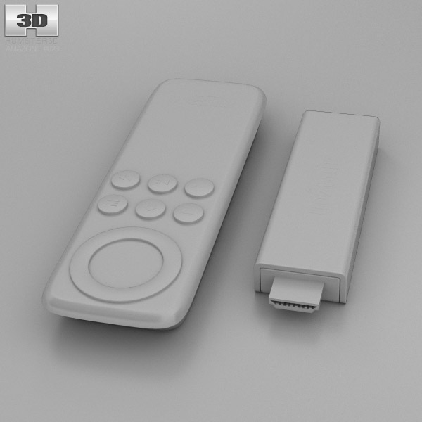 Amazon Fire TV Stick 和遥控器 3D模型 - 下载 电视 on 3DModels.org