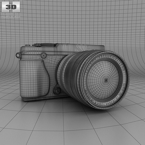 Fujifilm X-E1 Silver 3D model - Download Photo camera on 3DModels.org