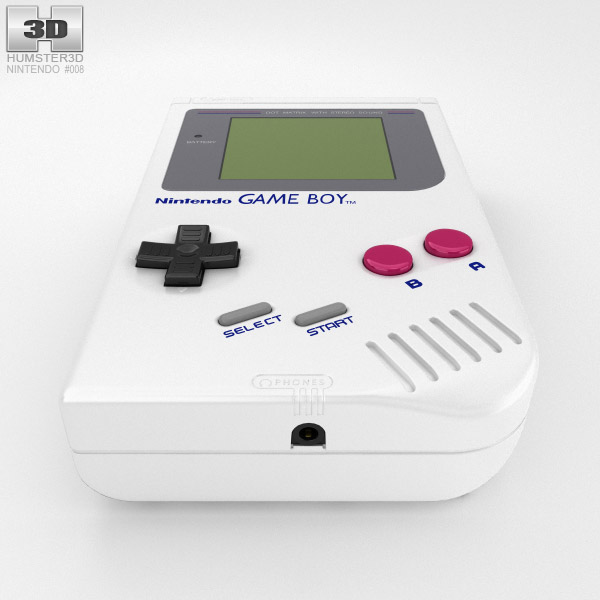 任天堂Game Boy游戏机 3D模型 - 下载 游戏机 开启 3DModels.org
