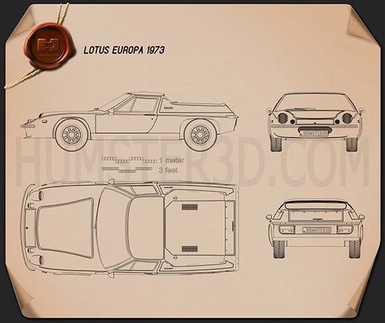 Lotus blueprints Download in PNG - 3DModels.org