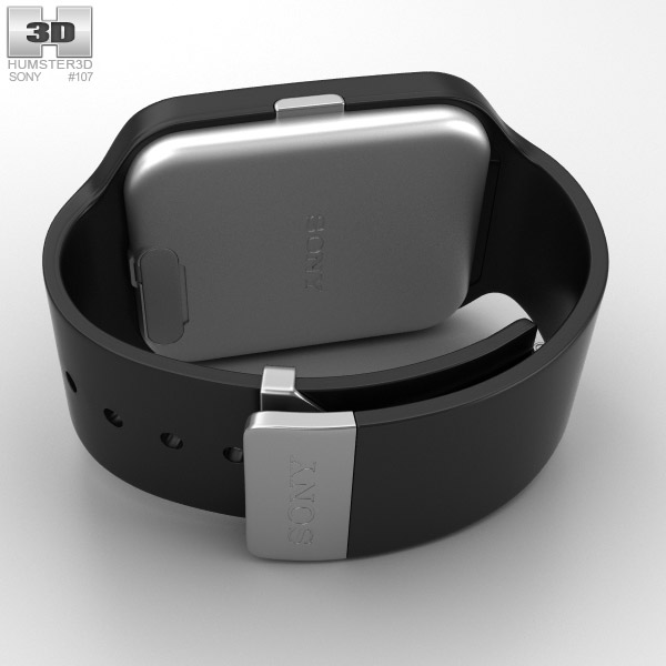 Sony SmartWatch 3 SWR50 Black 3D model - Download Smart watch on ...