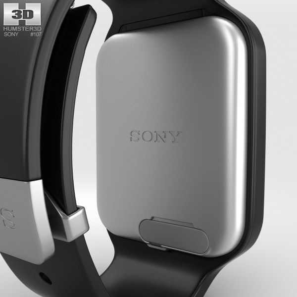 Sony SmartWatch 3 SWR50 Black 3D model - Download Smart watch on ...