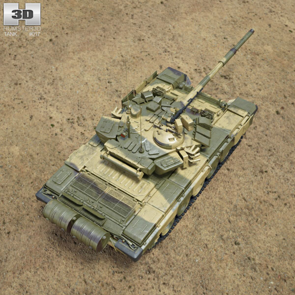 T-90 3D model - Download Tank on 3DModels.org