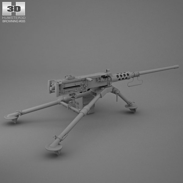 Browning M2 3D model - Download Machine Gun on 3DModels.org