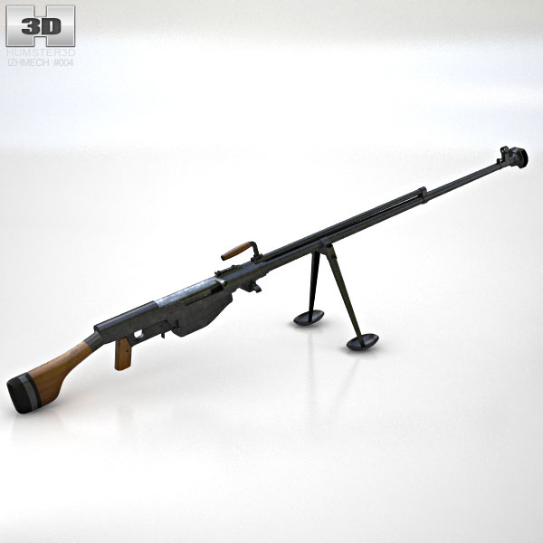 PTRS-41 3D model - Download Rifle on 3DModels.org