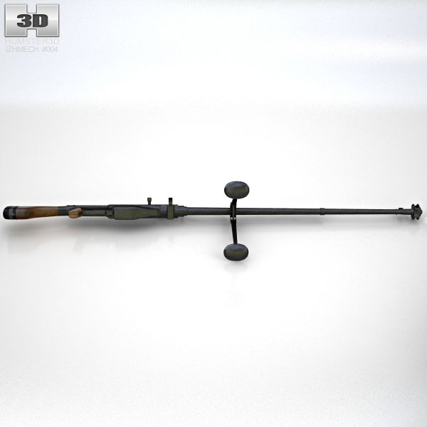 PTRS-41 3D model - Download Rifle on 3DModels.org