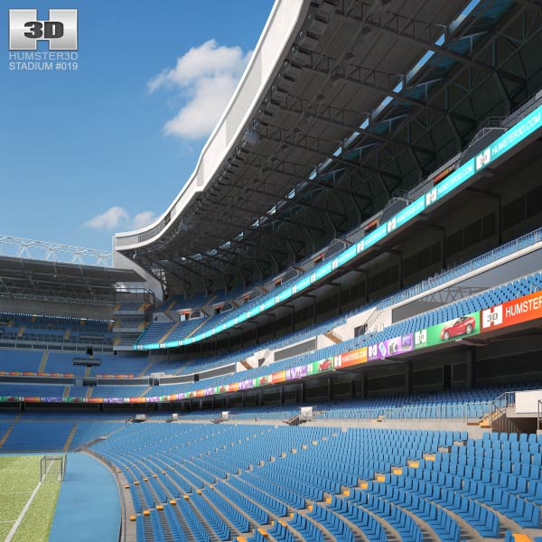 Santiago Bernabeu Stadium 3D model - Download Stadium on 3DModels.org