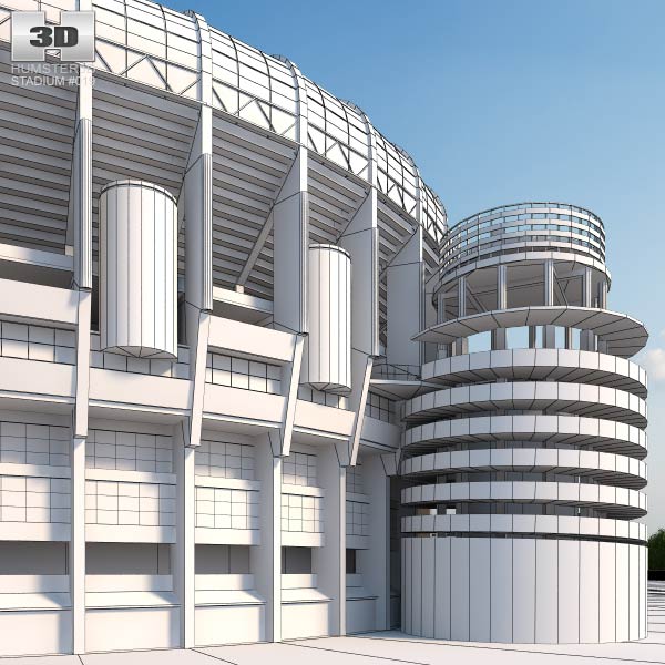 Santiago Bernabeu Stadium 3D model - Download Stadium on 3DModels.org