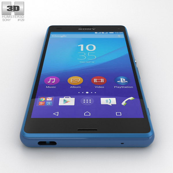 Sony Xperia A4 SO-04G Blue 3D model - Download Phones on 3DModels.org
