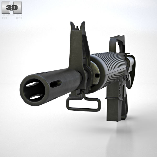 CAR-15 Commando 3D model - Download Assault rifle on 3DModels.org