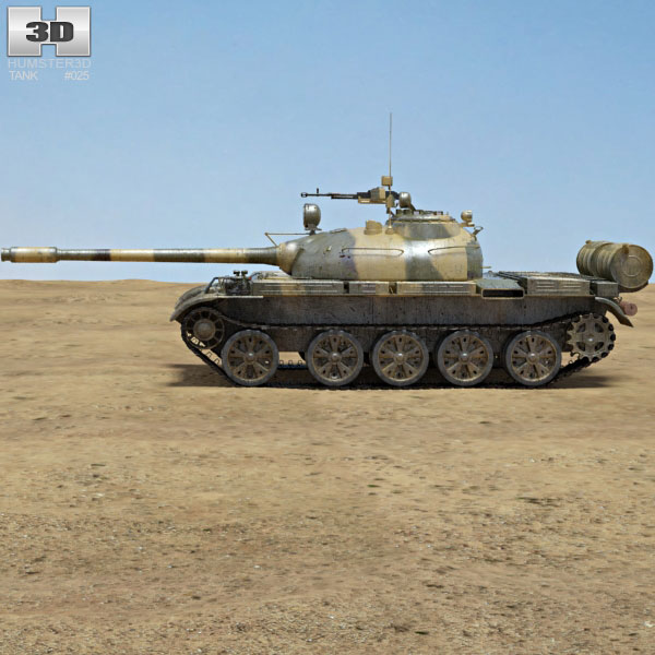 T-55 3D model - Download Tank on 3DModels.org