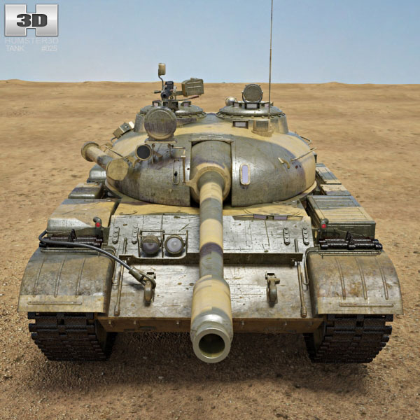 T-55 3D model - Download Tank on 3DModels.org