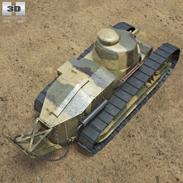 Renault FT-17 3D model - Download Tank on 3DModels.org
