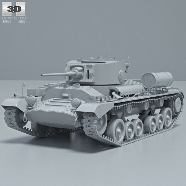 Valentine Infantry Tank Mk III 3D model - Download Tank on 3DModels.org