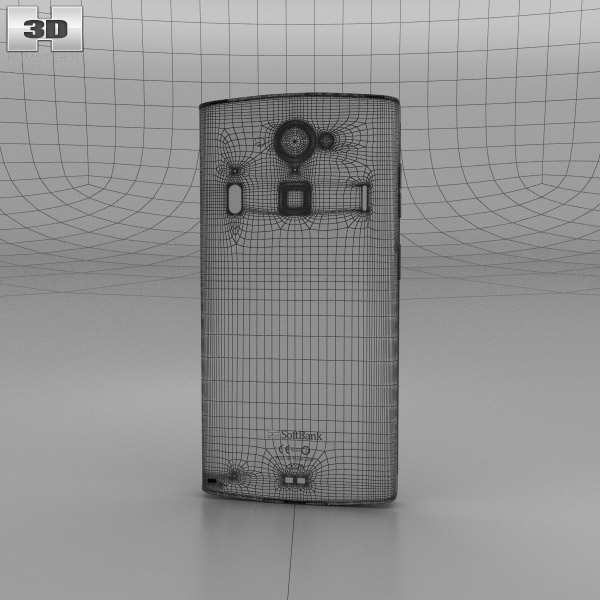 Fujitsu Arrows A 202F Black 3D model - Download Phones on 3DModels.org