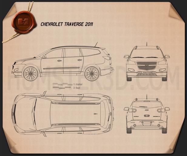 Chevrolet Traverse 2011 Plano - 3DModels.org