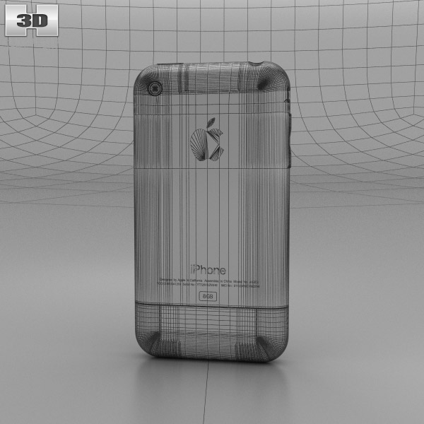 Apple iPhone (1st gen) Black 3D model - Download Phones on 3DModels.org