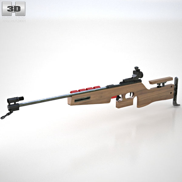 1827F ANSCHUTZ Biathlon rifle 3D model - Download Sports Equipment on ...