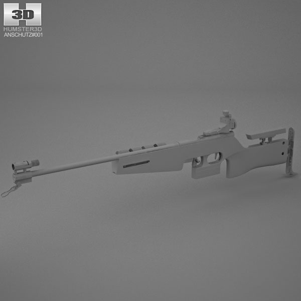 1827F ANSCHUTZ Biathlon rifle 3D model - Download Sports Equipment on ...